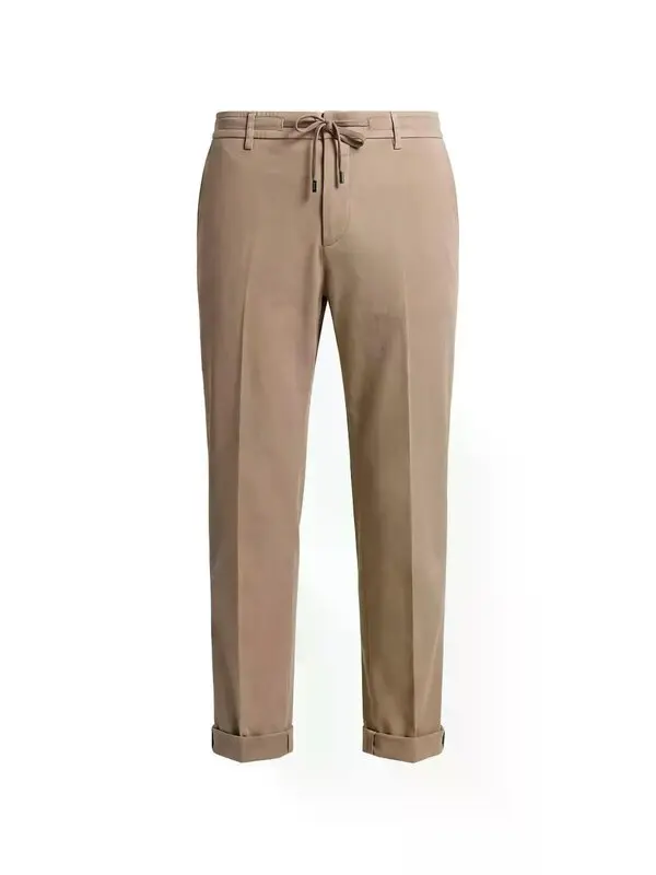 Peserico Drawstring-waist Turned-up Tapered Trousers