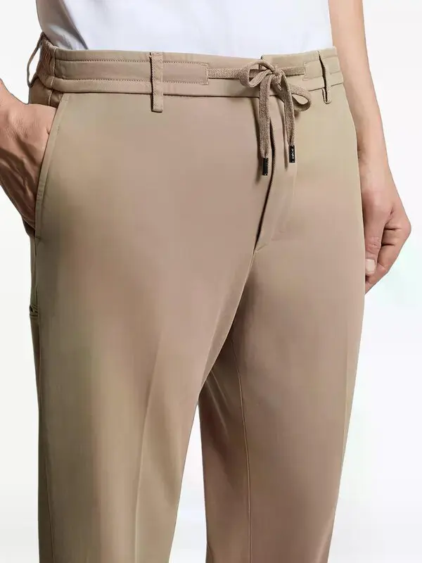 Peserico Drawstring-waist Turned-up Tapered Trousers