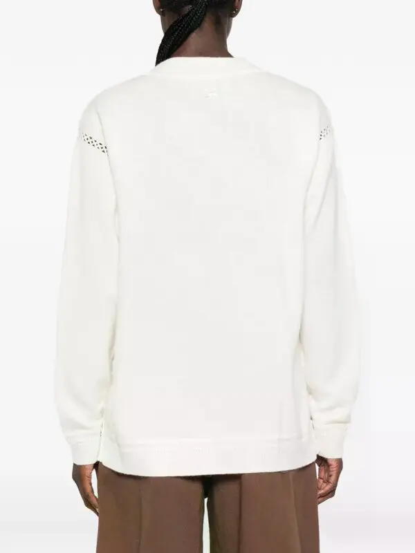 ERMANNO FIRENZE Lace-panelled Cardigan