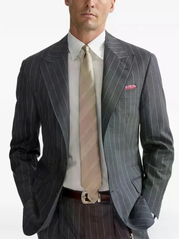 Brunello Cucinelli Chalk-stripe Tailor Blazer