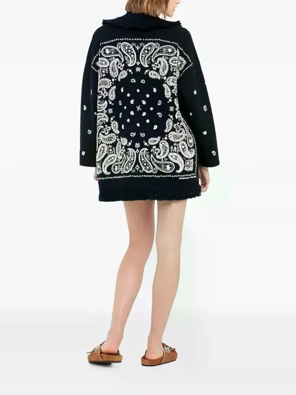 Alanui Echoes Of The Bandana Cardigan - Blue