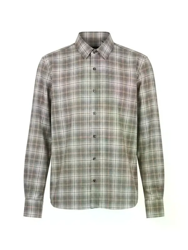 Peserico Check-pattern Long-sleeve Shirt