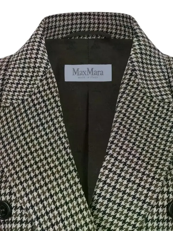 Max Mara Houndstooth-pattern Double-breasted Blazer