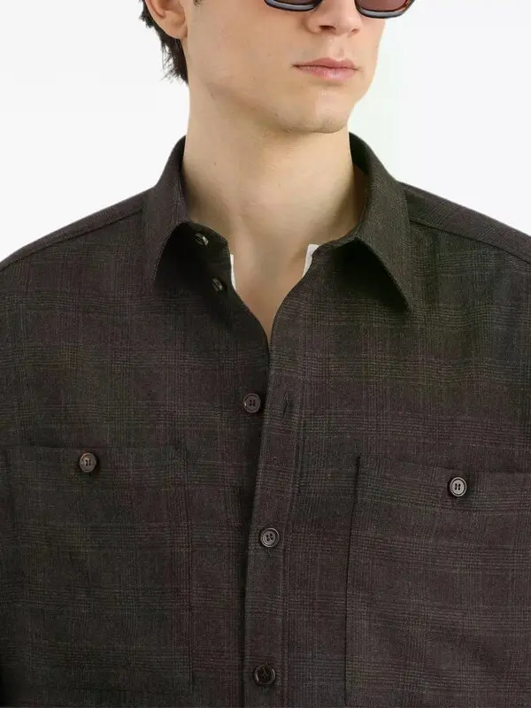 Dolce & Gabbana Glen Plaid Saxony Shirt