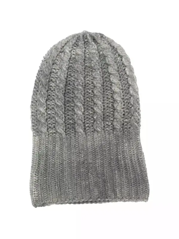 Avant Toi Cable-knit Beanie Hat - Grey