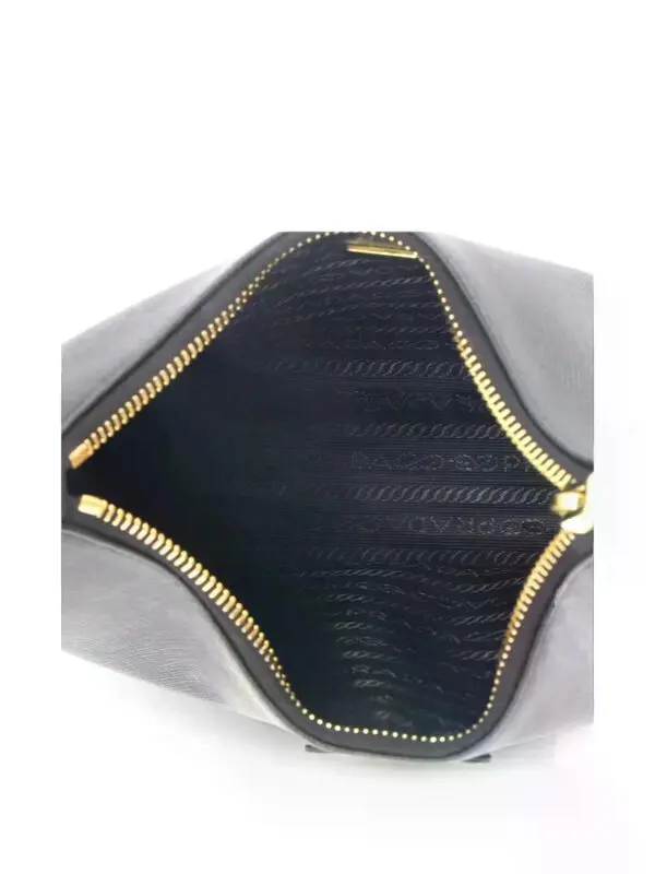 Prada Adjustable Handle Zip Saffiano Leather Mini Hobo Bag