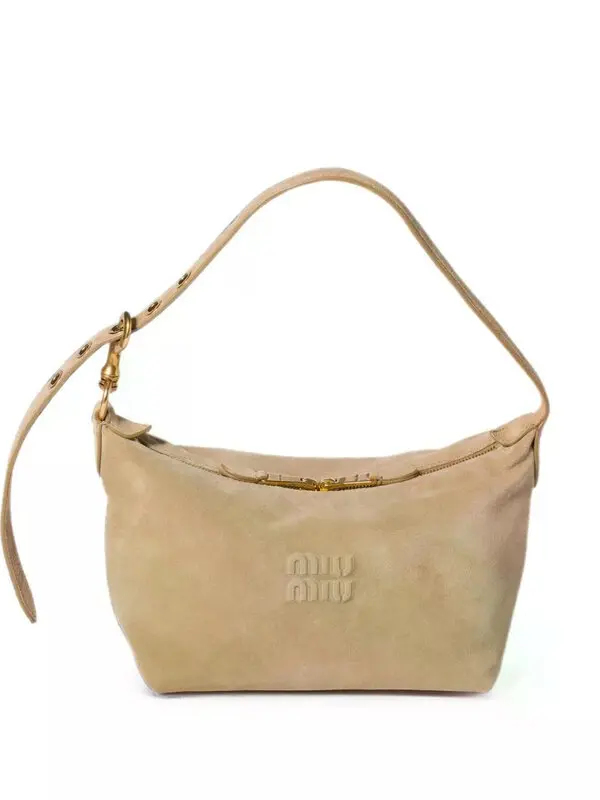 Miu Miu Spirit Suede Bag - Neutrals