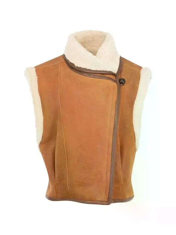 Isabel Marant Étoile Alime Shearling-trim Leather Vest