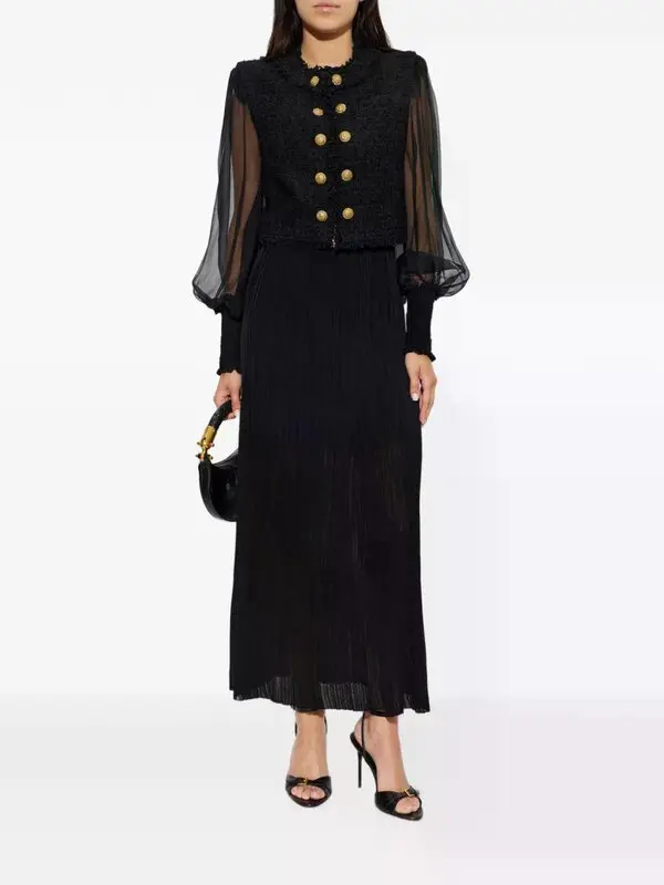 Balmain Pleated Skirt - Black