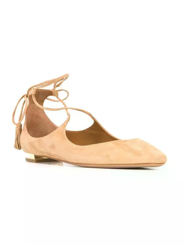 AQUAZZURA Boheme Ballerina Shoes - Neutrals