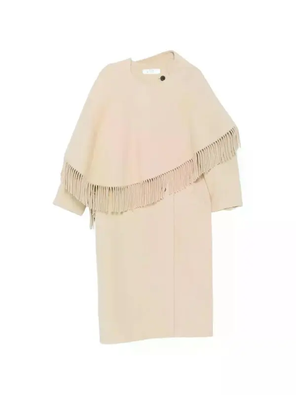 RÓHE Double-faced Fringe Coat - Neutrals