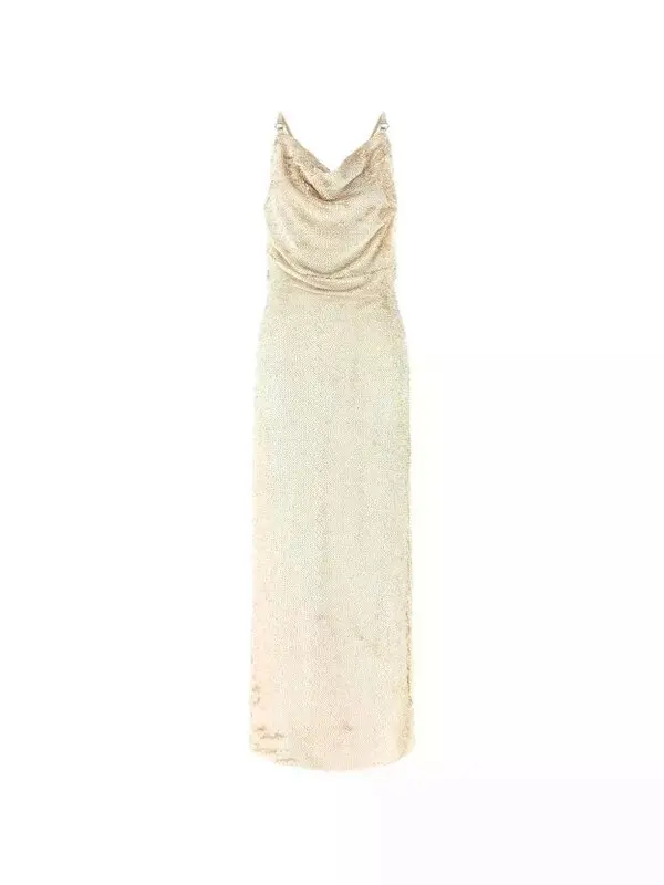 Coperni Sequin-embellished Draped Dress - Neutrals