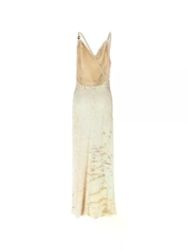 Coperni Sequin-embellished Draped Dress - Neutrals