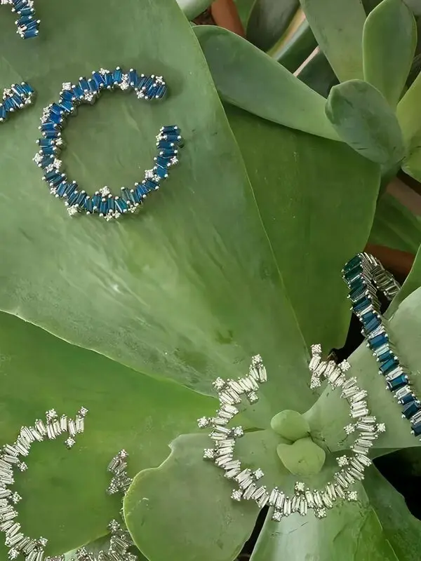 SUZANNE KALAN Diamond Hoop Earrings