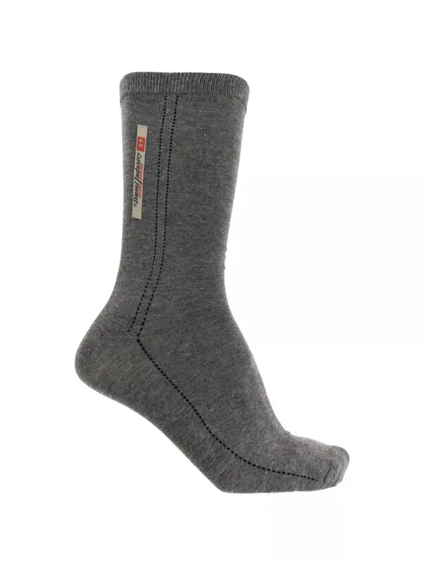 DIESEL® Logo Label Crew Socks - Grey