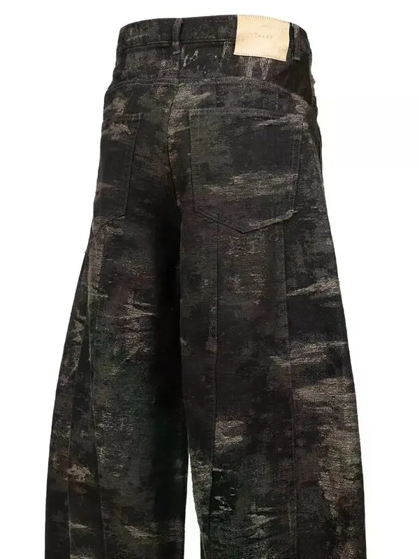 TAAKK Jacquard-woven Wide Leg Jeans