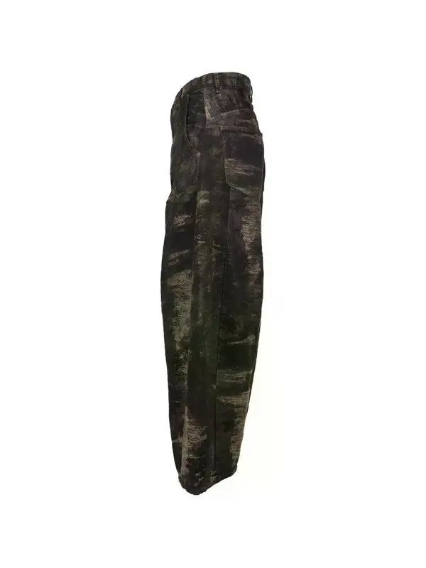 TAAKK Jacquard-woven Wide Leg Jeans