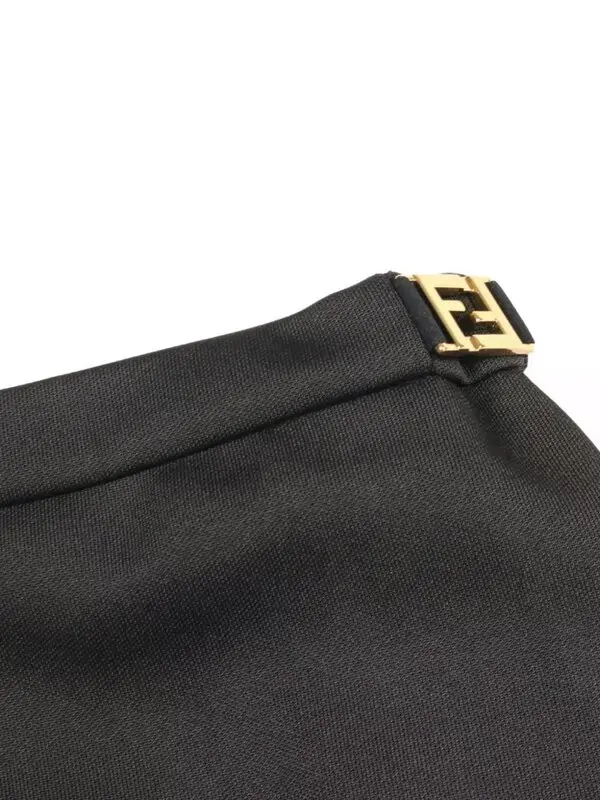 Fendi 2000s Logo-plaque Pencil Midi Skirt