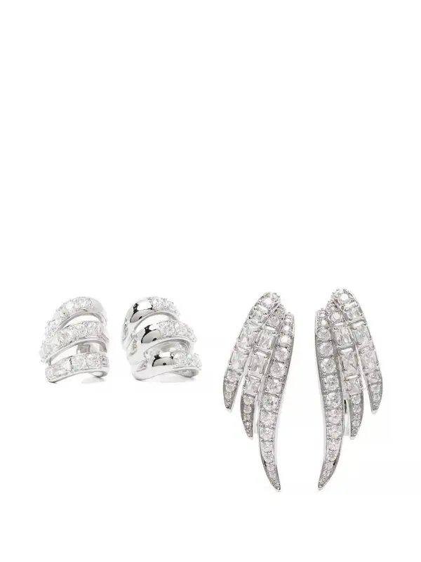 SWAROVSKI Vienna Swan Ear Cuffs - Silver