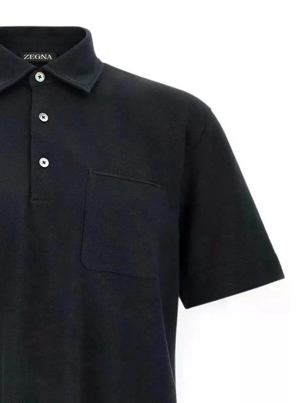 Zegna Chest-pocket Piqué Polo Shirt