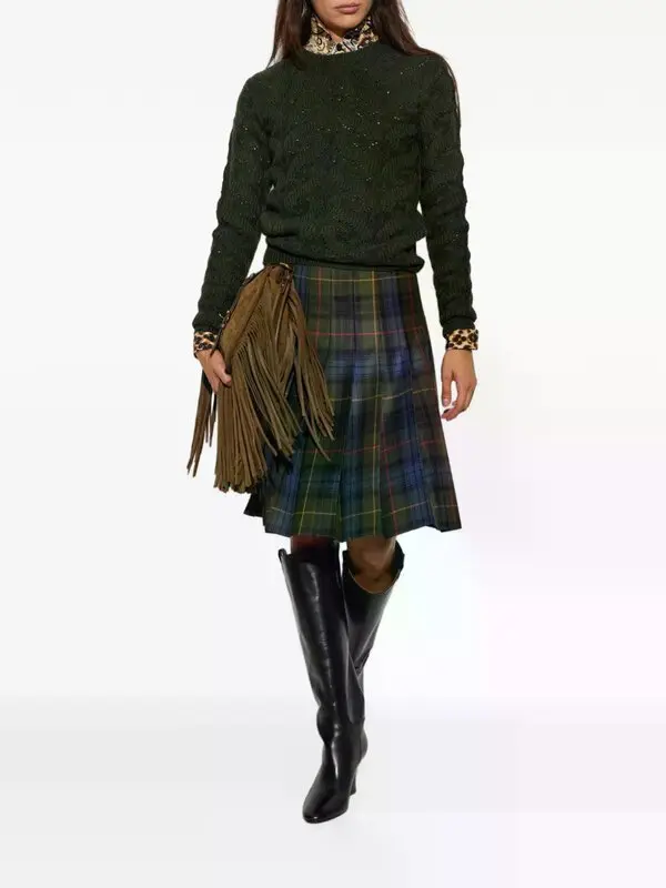 Etro Check-pattern Pleated Skirt