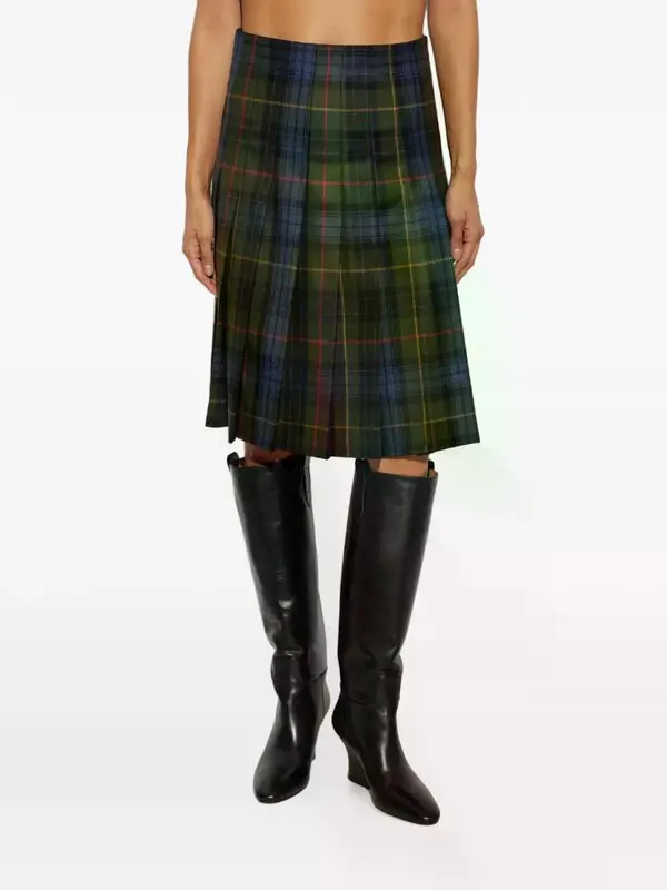 Etro Check-pattern Pleated Skirt