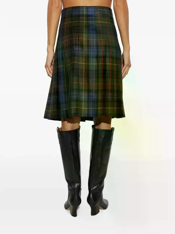 Etro Check-pattern Pleated Skirt