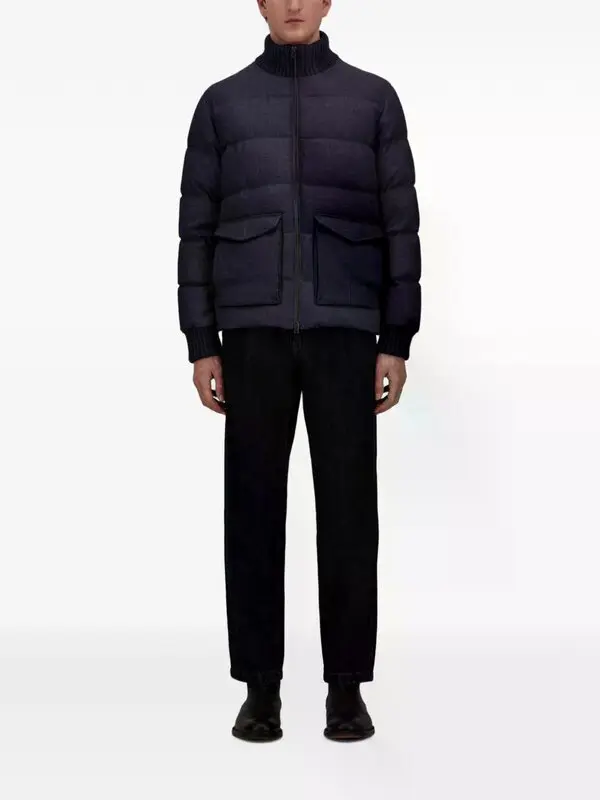 Herno Quilted Tweed Jacket