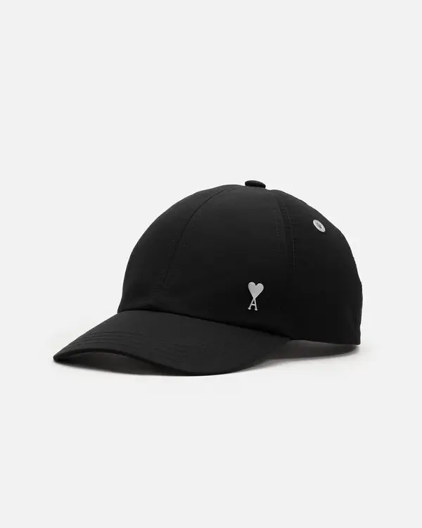 AMI Paris Nylon And Cotton Cap - Black