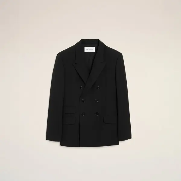 AMI Paris Double Breasted Straight-fit Wool Blazer