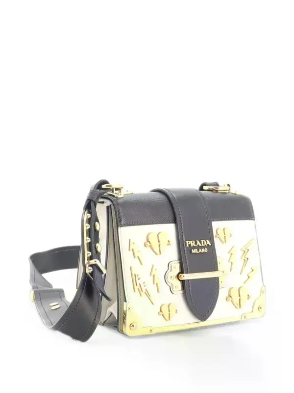 Prada Cahier Embellished Leather Small Crossbody Bag