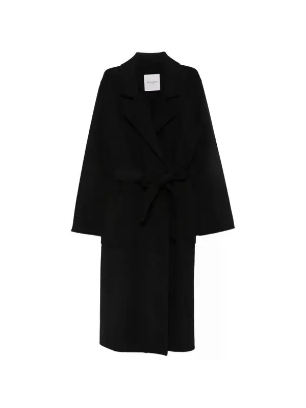 ERMANNO FIRENZE Belted Notch-lapels Coat