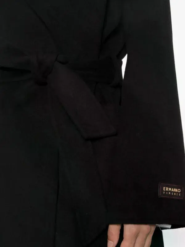 ERMANNO FIRENZE Belted Notch-lapels Coat