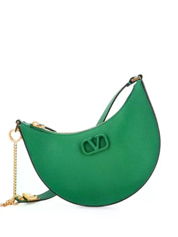 Valentino Garavani Vlogo Leather Mini Hobo Bag - Green