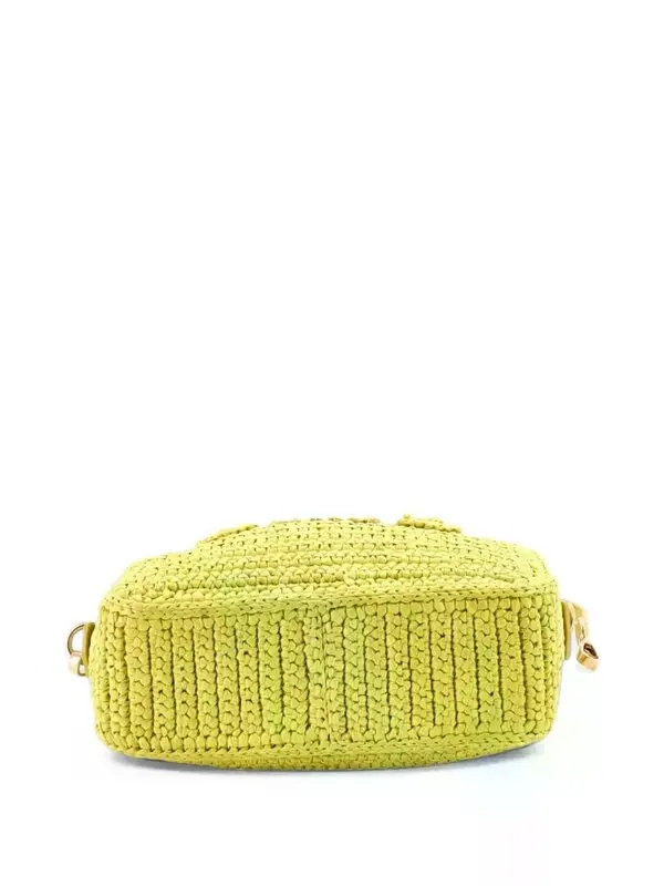 Miu Miu Arcadie Top Handle Bag Crochet Raffia Small Satchel