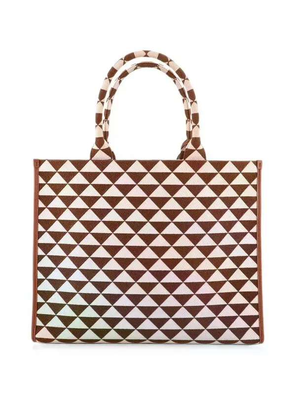 Prada Symbole Shopper Jacquard Large Tote Bag