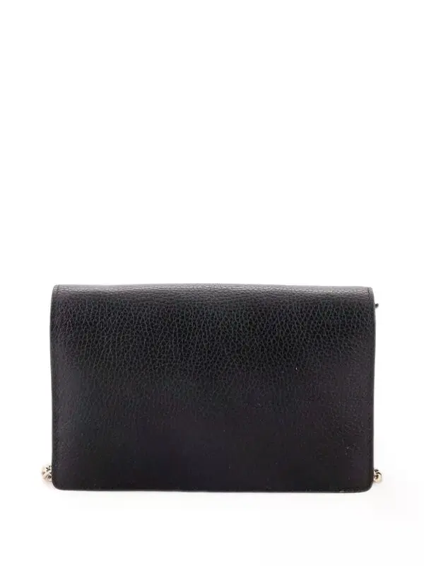 Gucci Soho Wallet On Chain Leather Crossbody Bag - Black