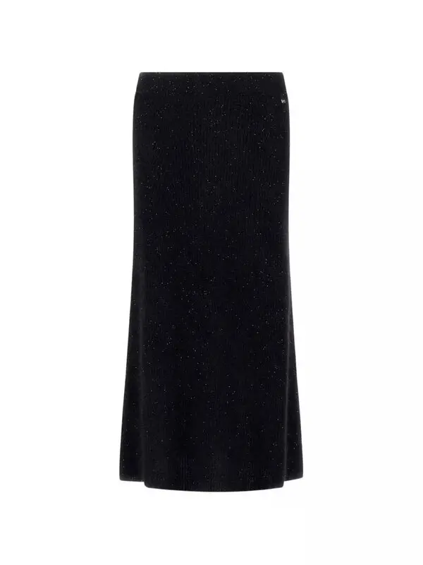 Herno Fisherman's Rib-knit Maxi Skirt - Black