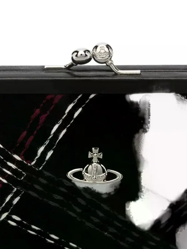 VIVIENNE WESTWOOD Orb-plaque Check-pattern Clutch Bag