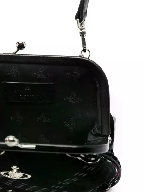 VIVIENNE WESTWOOD Orb-plaque Check-pattern Clutch Bag