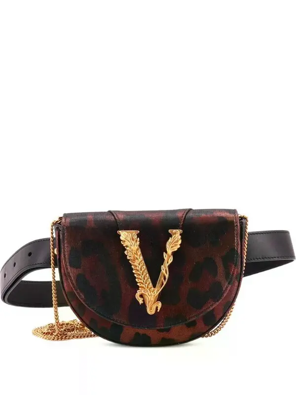 Versace Virtus Printed Fabric Belt Bag - Multicolour