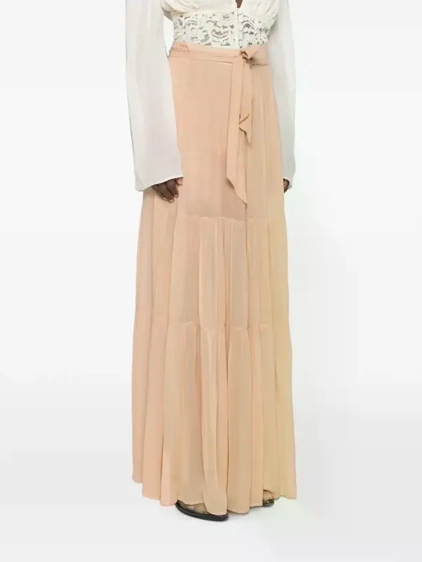 ANIYE BY Tiered Bow-fastening Maxi Skirt