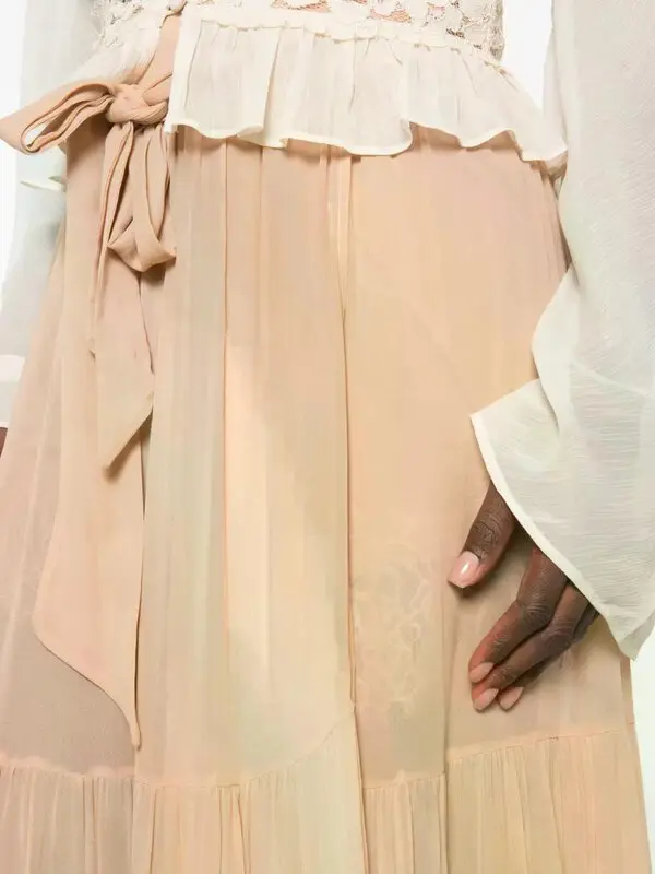ANIYE BY Tiered Bow-fastening Maxi Skirt