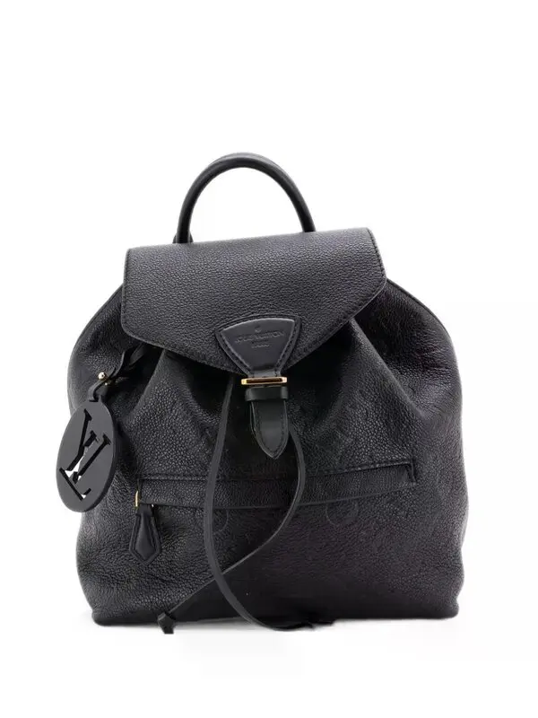 LOUIS VUITTON Montsouris Nm Monogram Empreinte Leather Pm Backpack - Black