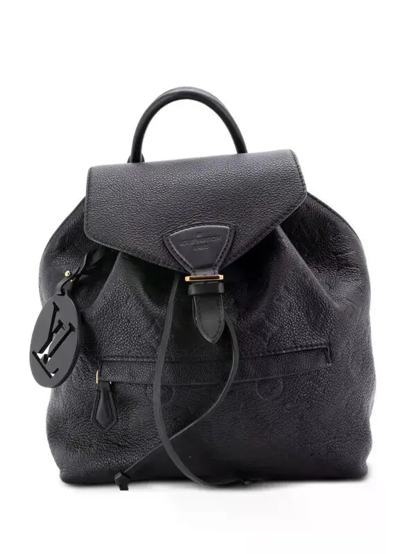 LOUIS VUITTON Montsouris Nm Monogram Empreinte Leather Pm Backpack - Black
