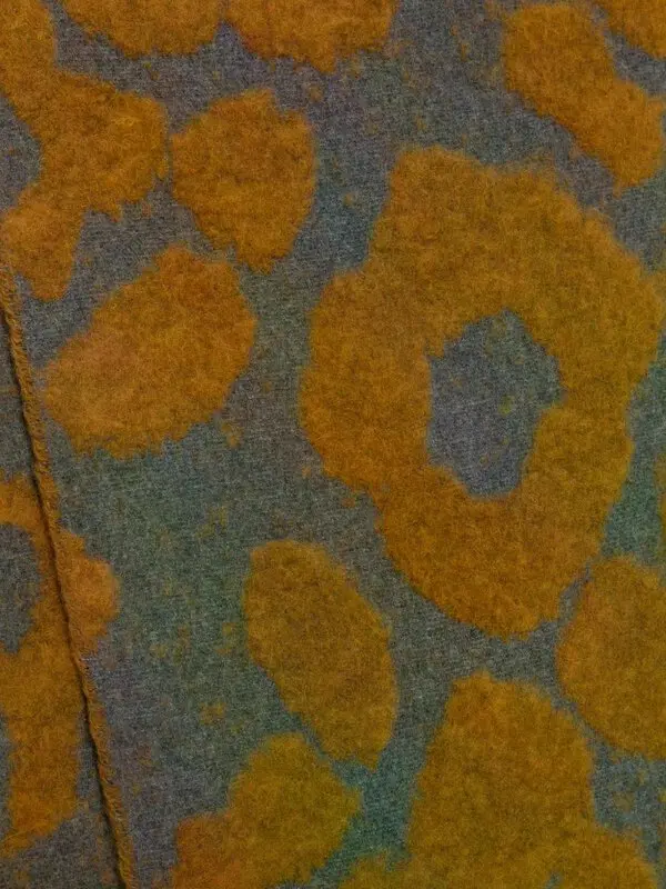 Paul Smith Leopard-pattern Fringed Scarf