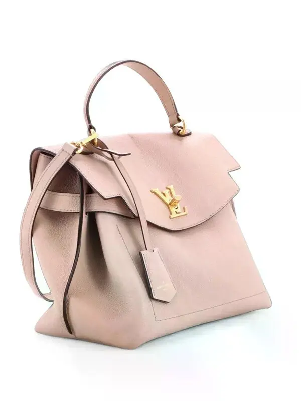 LOUIS VUITTON Lockme Ever Handbag Leather Mm Satchel - Neutrals