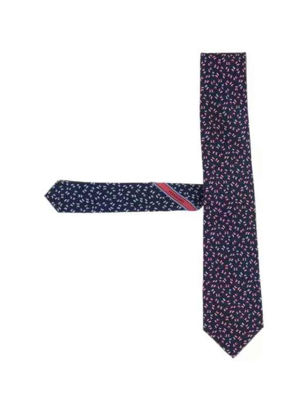FERRAGAMO Dragonfly Print Silk Tie