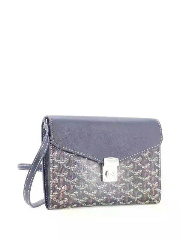 Goyard Chypre Wallet On Strap Coated Canvas With Leather Cross Body Bag