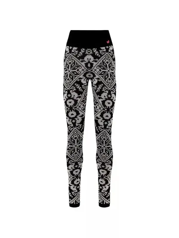 Kari Traa Fair Isle-knit Leggings - Black